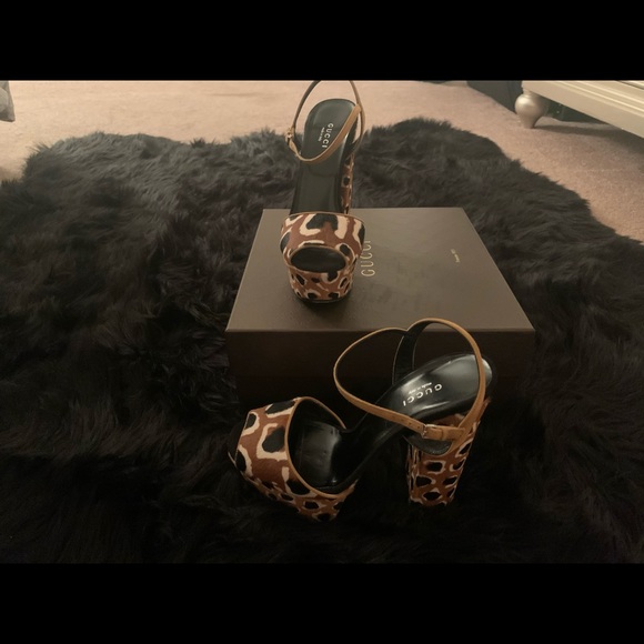 Gucci | Shoes | Gucci Platform Animal Print Cow Hair Leather | Poshmark